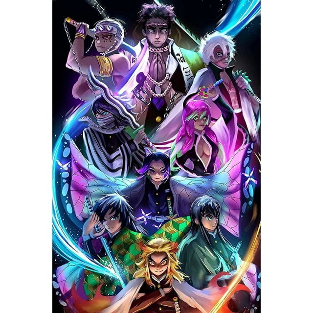 5D Diamond Painting Kits for Adults Full Dril Demon Slayer Diamond Art ...