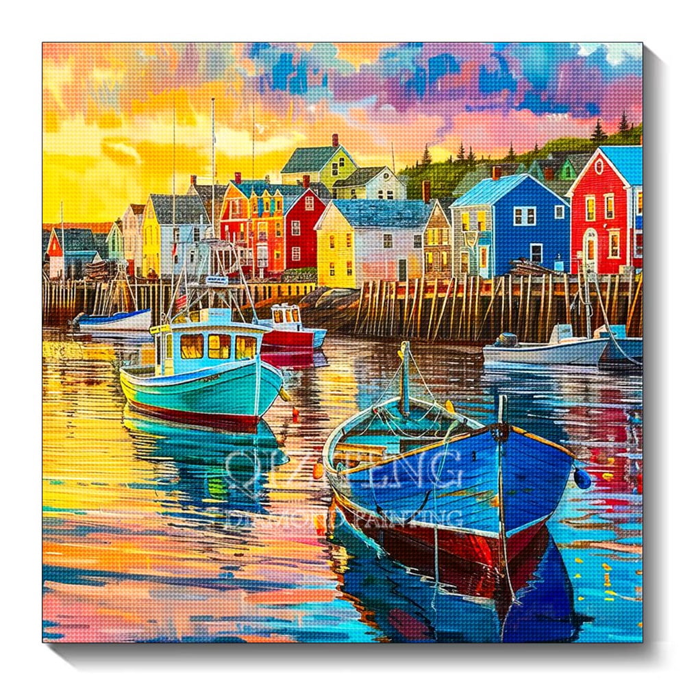 5D Diamond Painting Landscape City Kit Full Diamond Embroidery Scenery ...