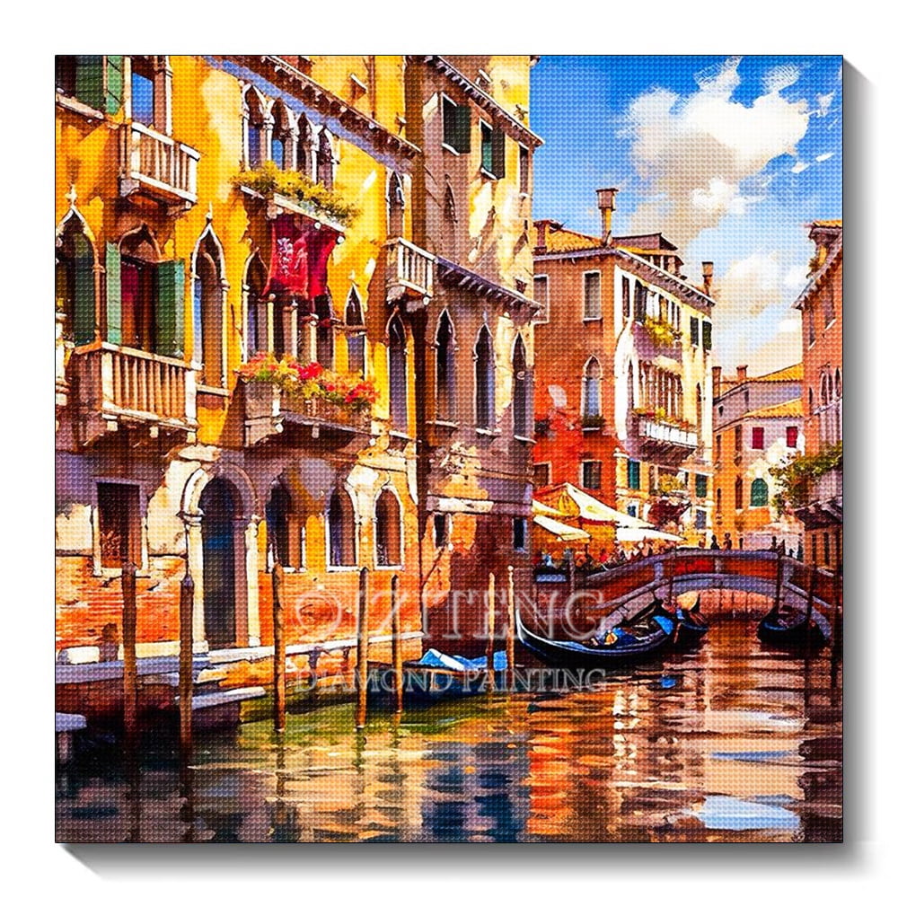 5D Diamond Painting Landscape City Kit Full Diamond Embroidery Scenery ...