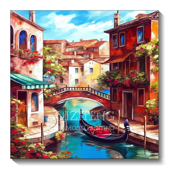 5D Diamond Painting Landscape City Kit Full Diamond Embroidery Scenery ...
