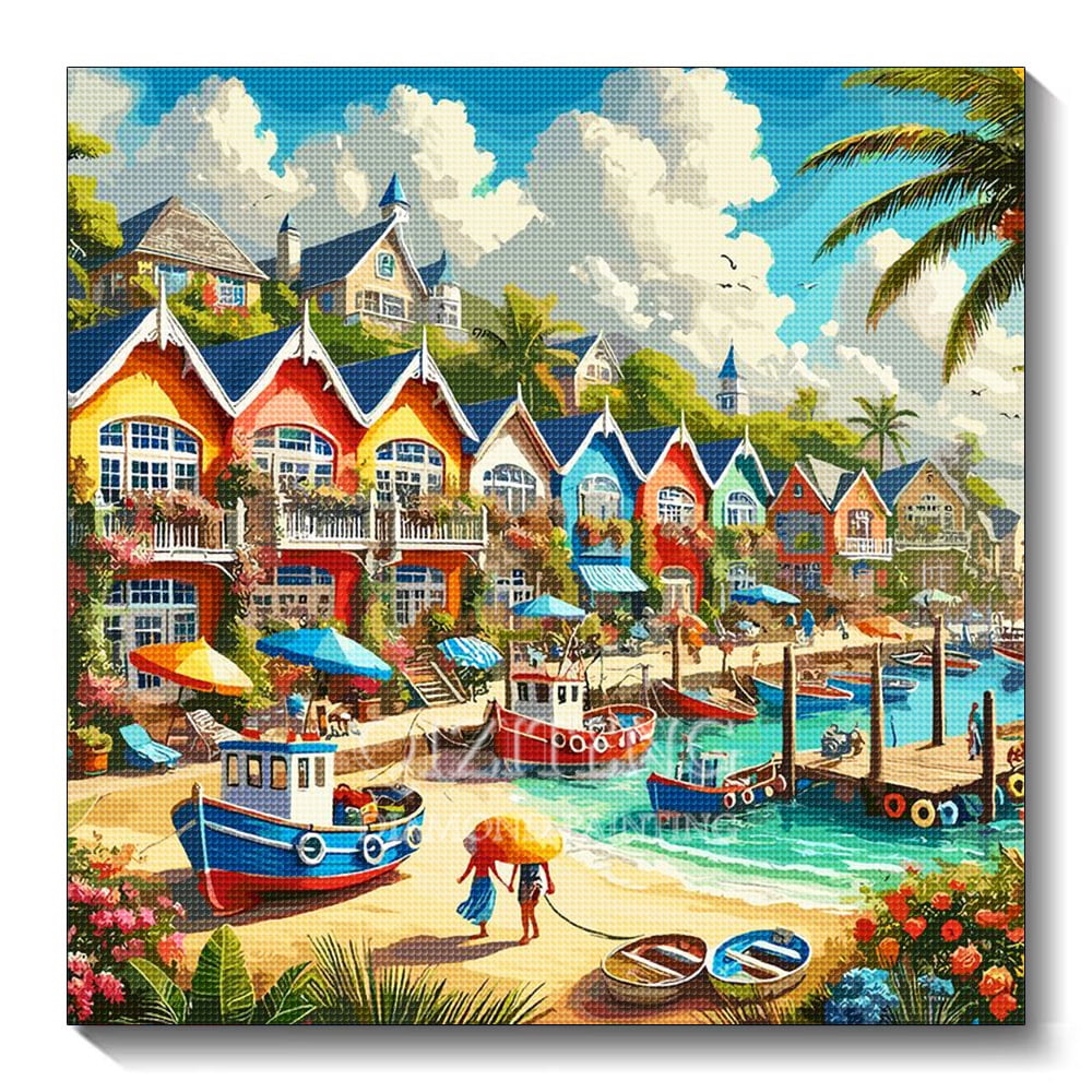 5D Diamond Painting Landscape City Kit Full Diamond Embroidery Scenery ...