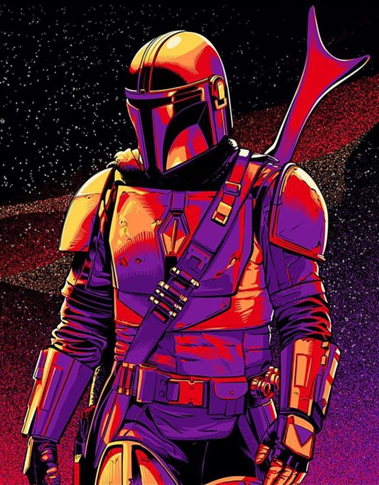 5D Diamond Painting Mandalorian Star Wars Disney Diamond Painting ...