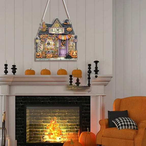 5D Diamond Painting Pendant Kit, DIY Crystal Art Hanging Decor for ...