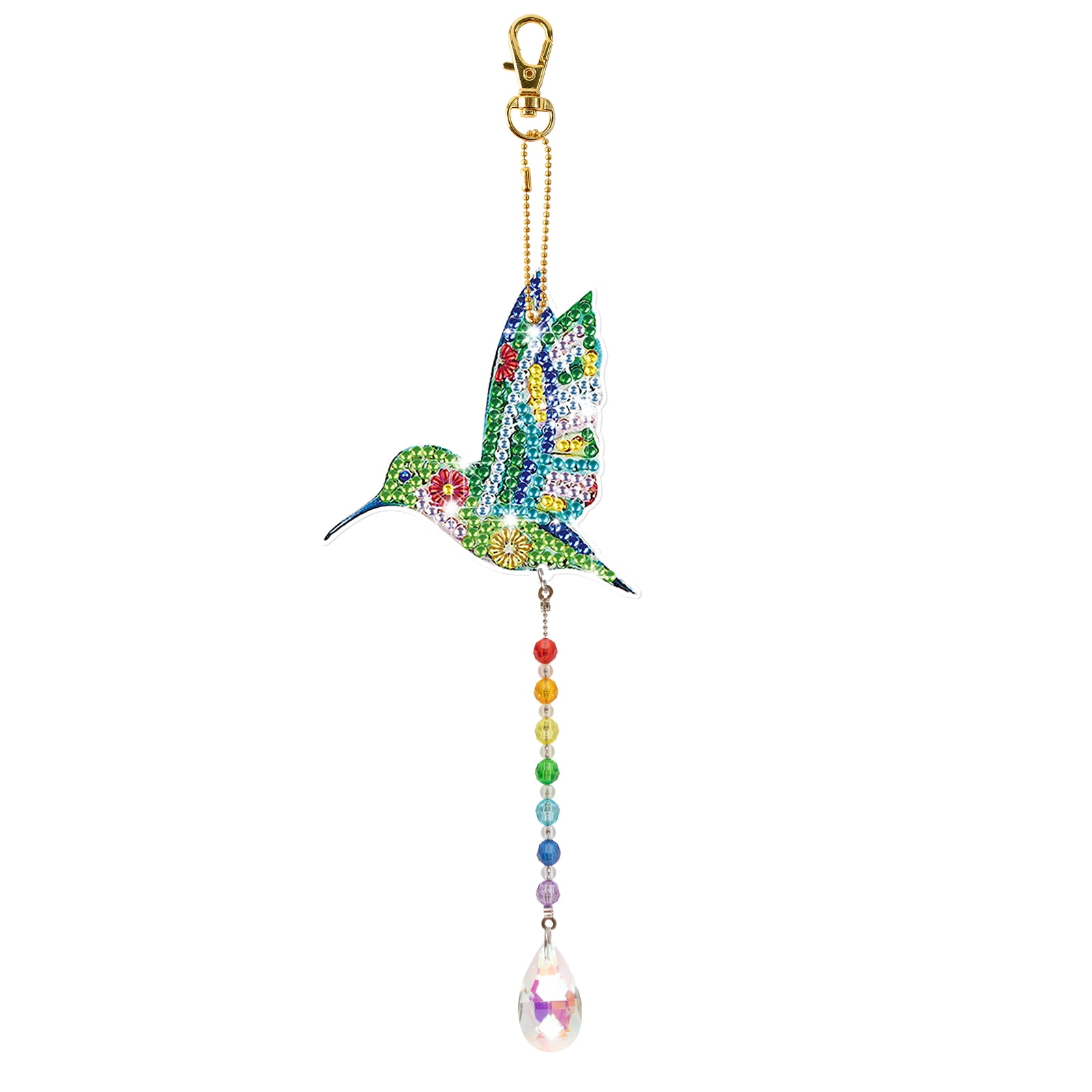 5D Diamond Painting Pendant Kit Green Bird DIY Diamond Art Pendant ...