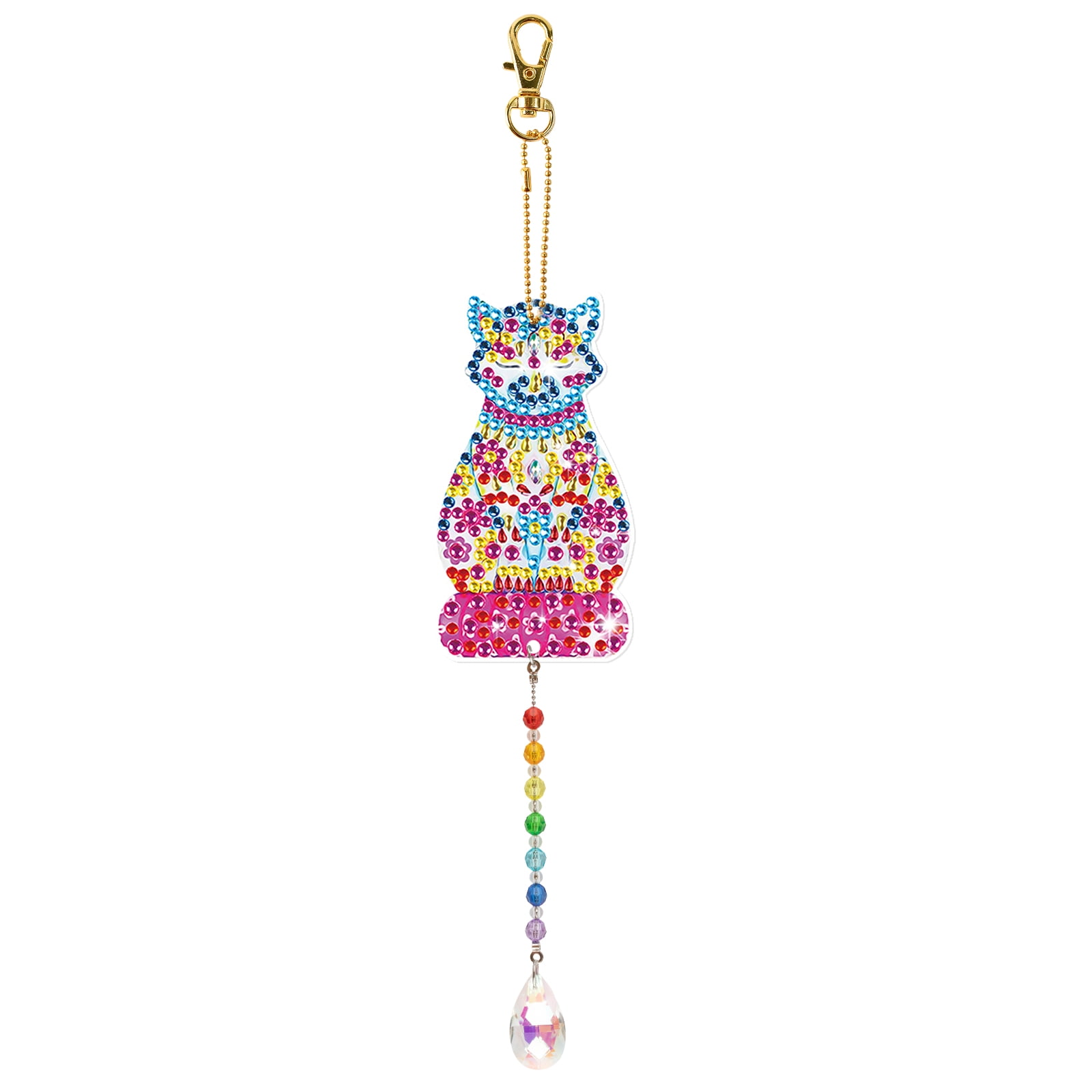 5D Diamond Painting Pendant Kit Red Animal DIY Diamond Art Pendant ...
