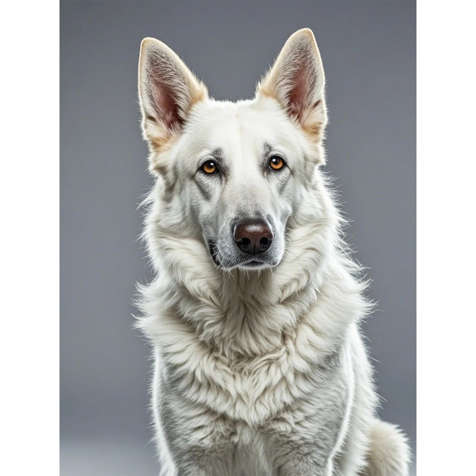 5D Diamond Painting White German Shepherd Diamond Art DIY Kits Full Round Drill Rhinestones ...