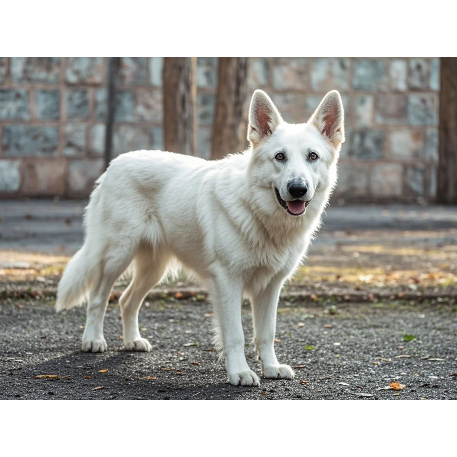 5D Diamond Painting White German Shepherd Diamond Art DIY Kits Full Round Drill Rhinestones ...