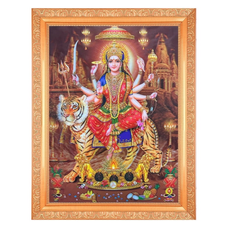 5D Durga Maa Photo Frame, principal form of all goddess, created by ...
