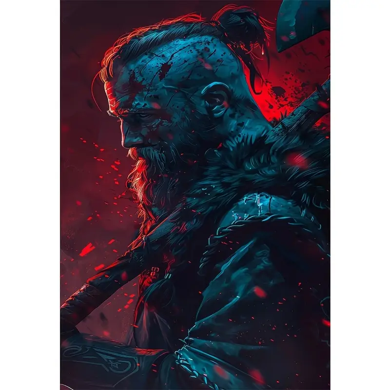 5D Embroidery Vikings Diamond Art Painting - Full Round Rhinestone ...