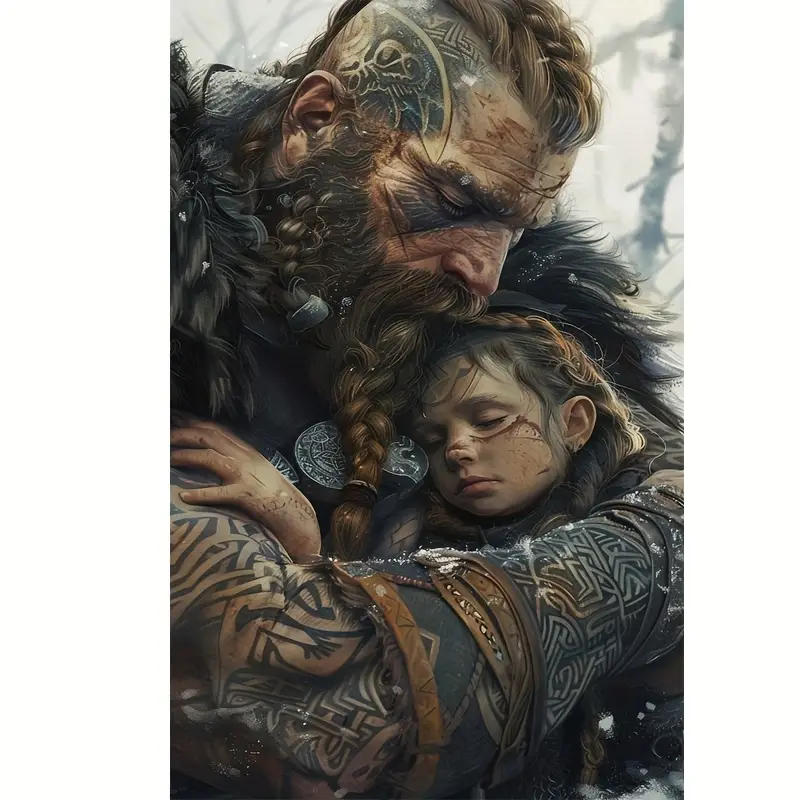 5D Embroidery Vikings Diamond Art Painting - Full Round Rhinestone ...