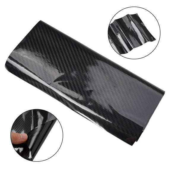 5D Glossy Carbon Fiber Style Car Vinyl Wrap Film Sticker Bubble Free ...