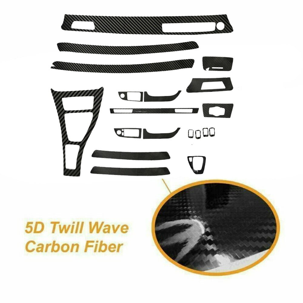 5D Interior Carbon Fiber Vinyl Trim Decal Fit for BMW 3 Series E90 2005 ...