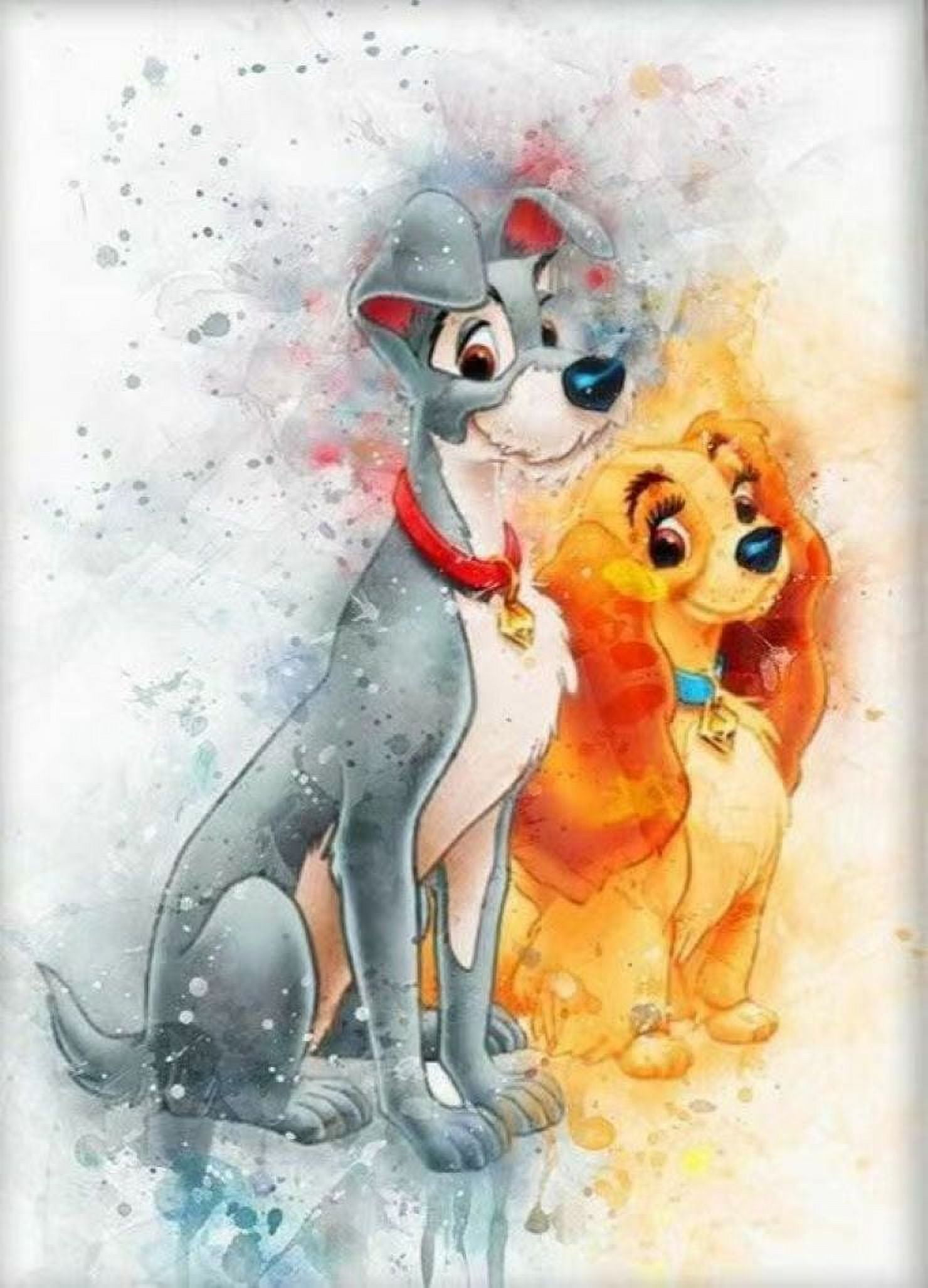 5D Lady and the Tramp Diamond Painting, Diamond Painting Moon Kits for ...