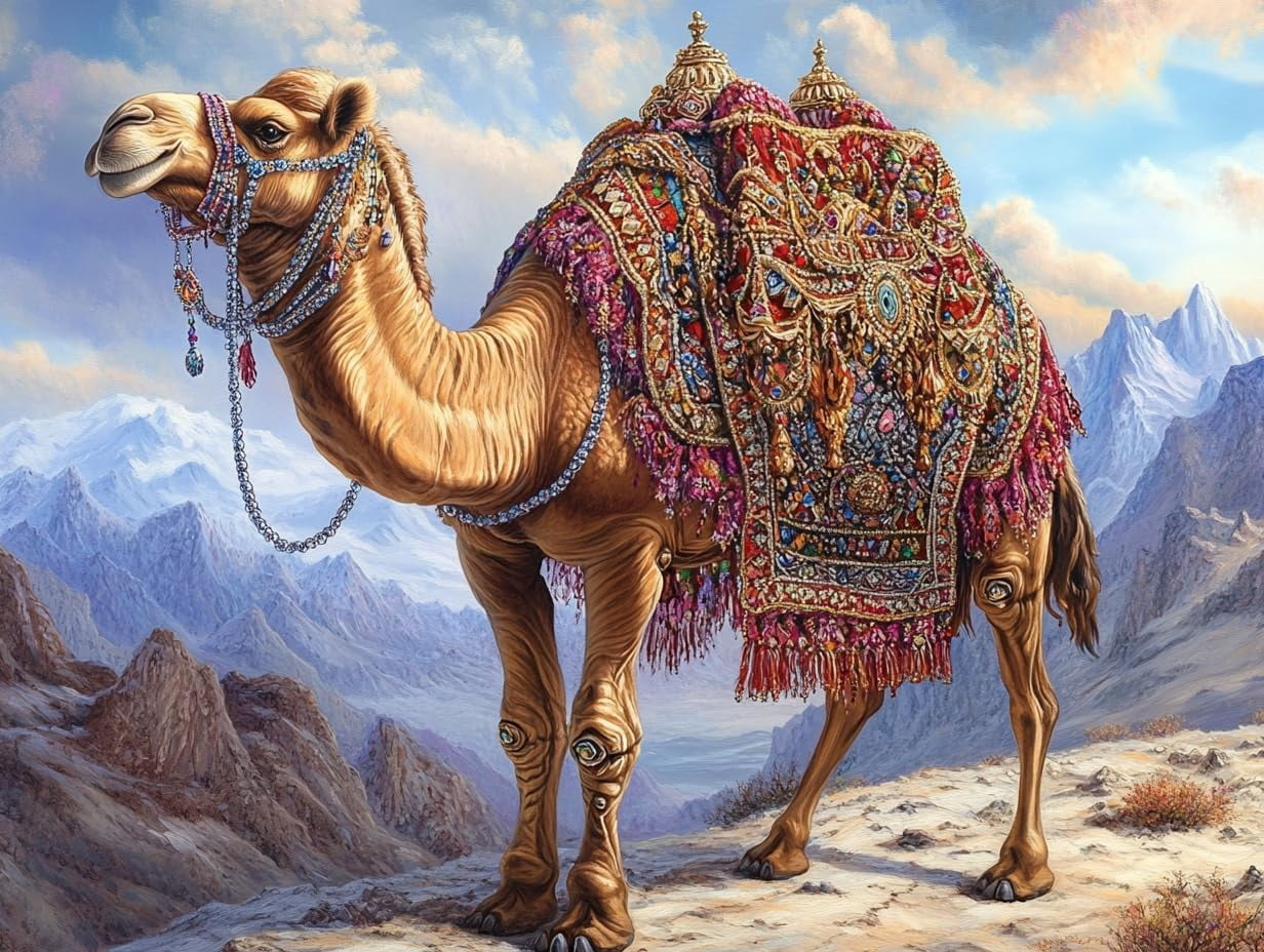 5D The Lovely Camel Diamond Art 12x16 Inch Full Drill Diamond Painting ...