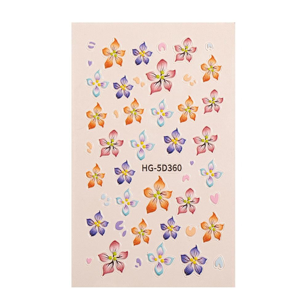 5D Nail Art Stickers Decals Flowers Floral Decoration ﻿UK H2L9 ...