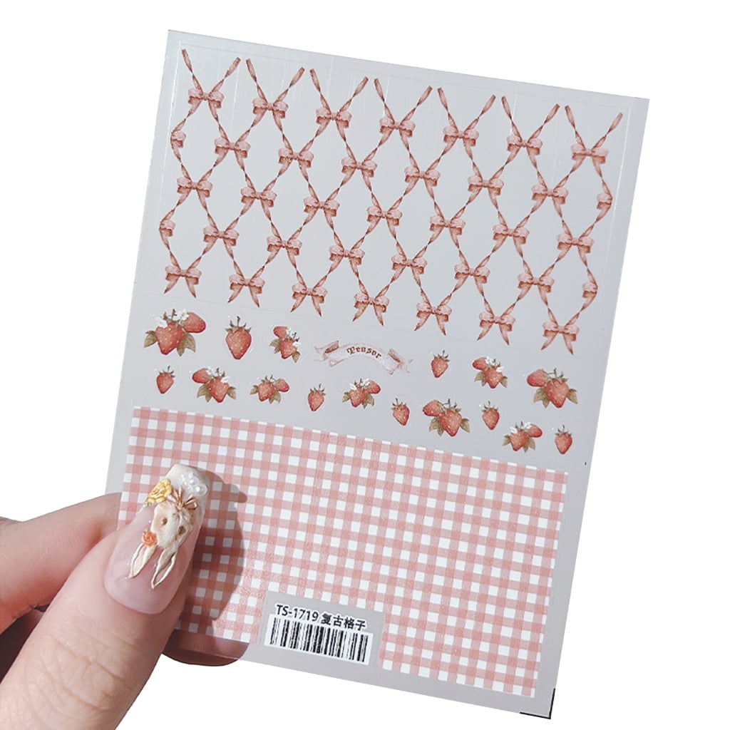 5D Nail Art Stickers Nail Rabbit Decals Beautiful Embossed Nail ...
