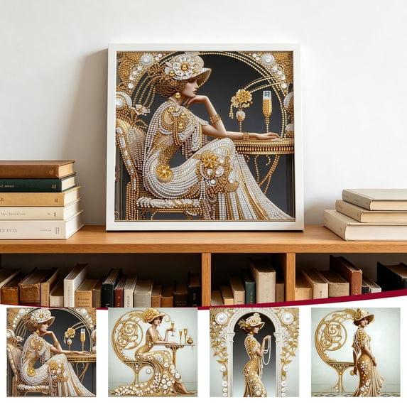 5D Pearl Painting Kit Diy Full Drill Art Sparkling Rhinestone Handmade ...