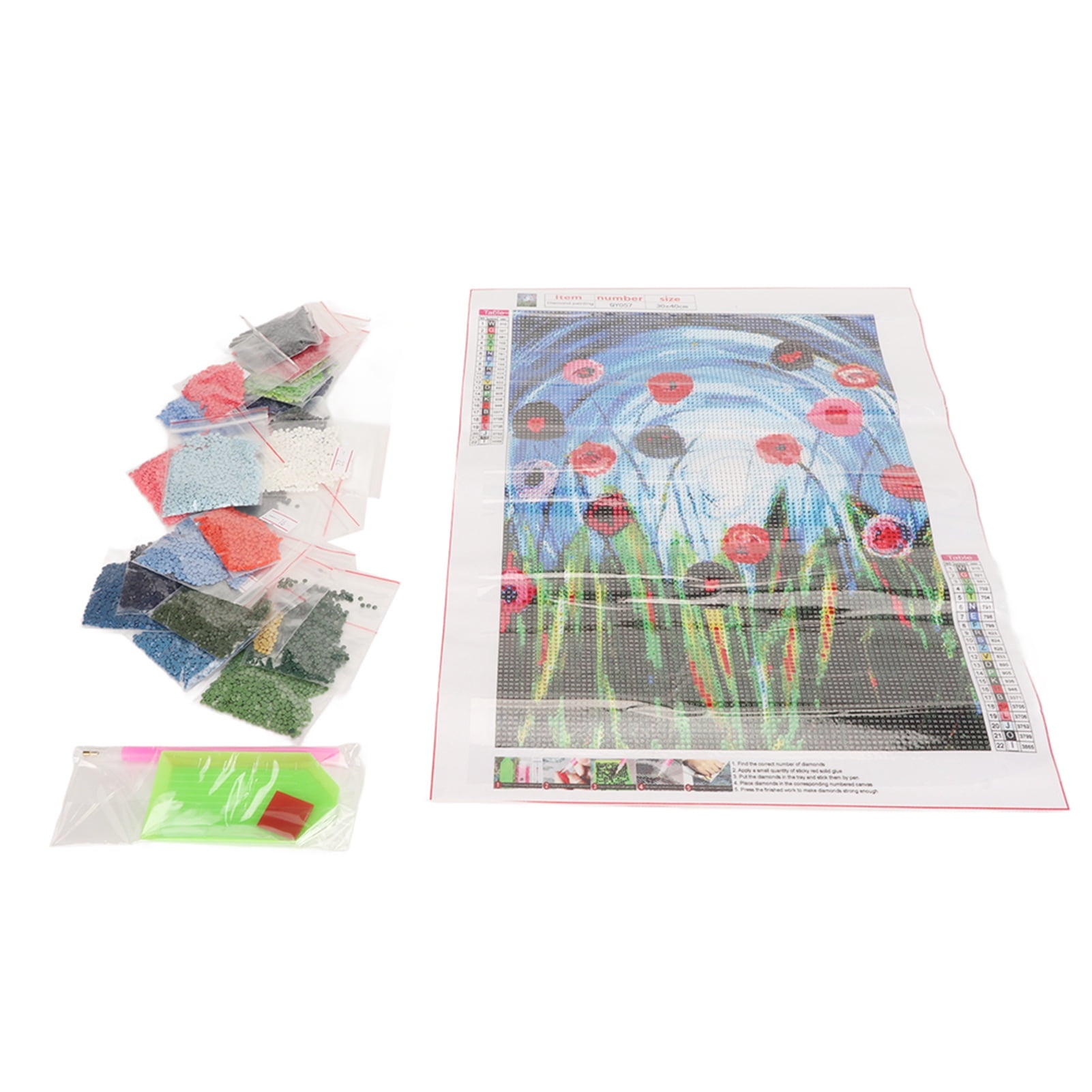 5D Rhinestone Paintings Clear Symbols DIY Handcraft Flower Pattern ...