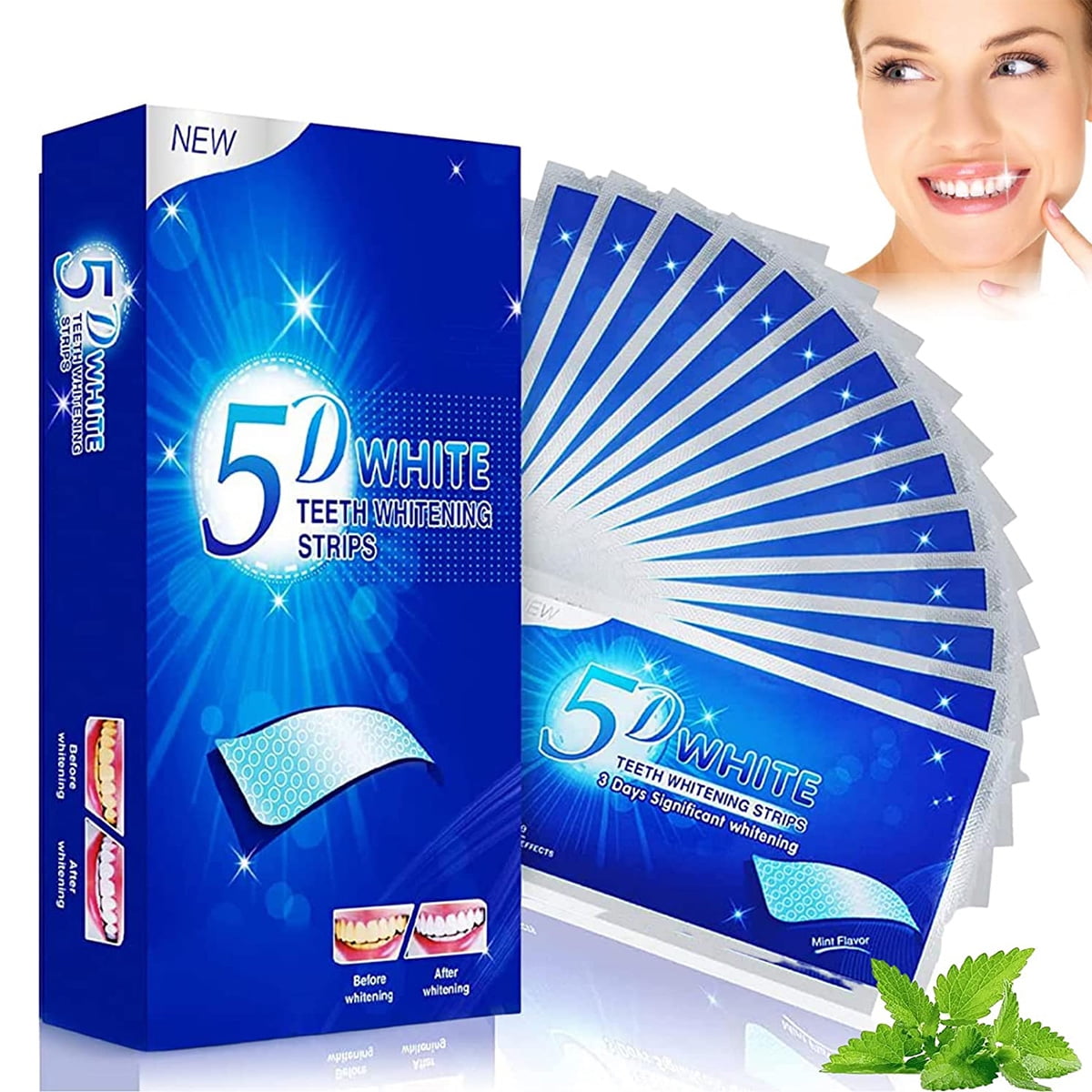 5d Teeth Whitening Strips Non Sensitive Teeth Whitening Kit 28 Pcs