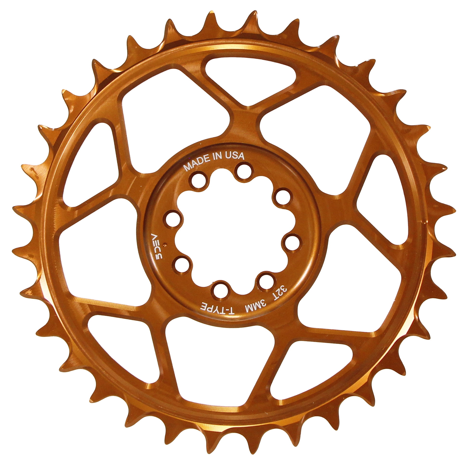 5Dev T-Type 8-Bolt Chainring, 3mm Offset, 30T - Kash - Walmart.com