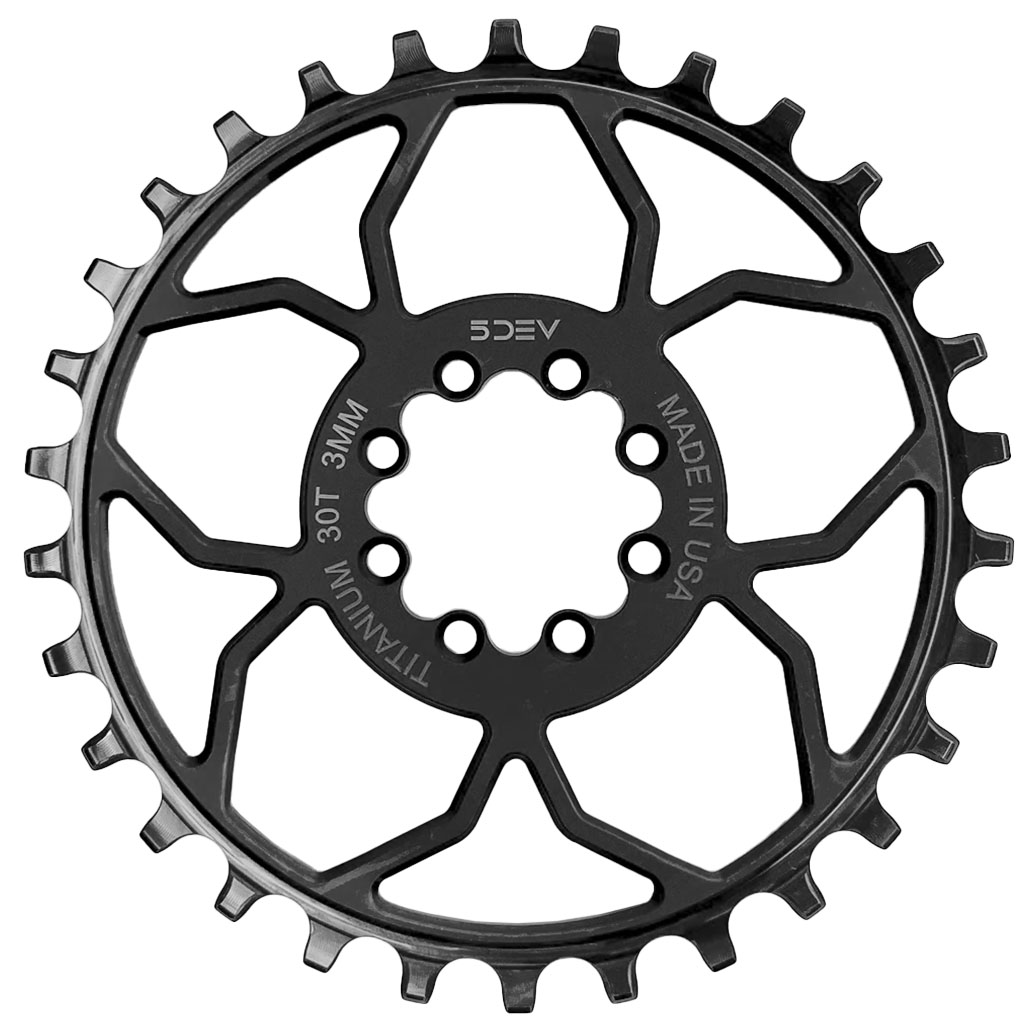 5Dev T-Type 8-Bolt Chainring, 3mm Offset, 34T - Black - Walmart.com