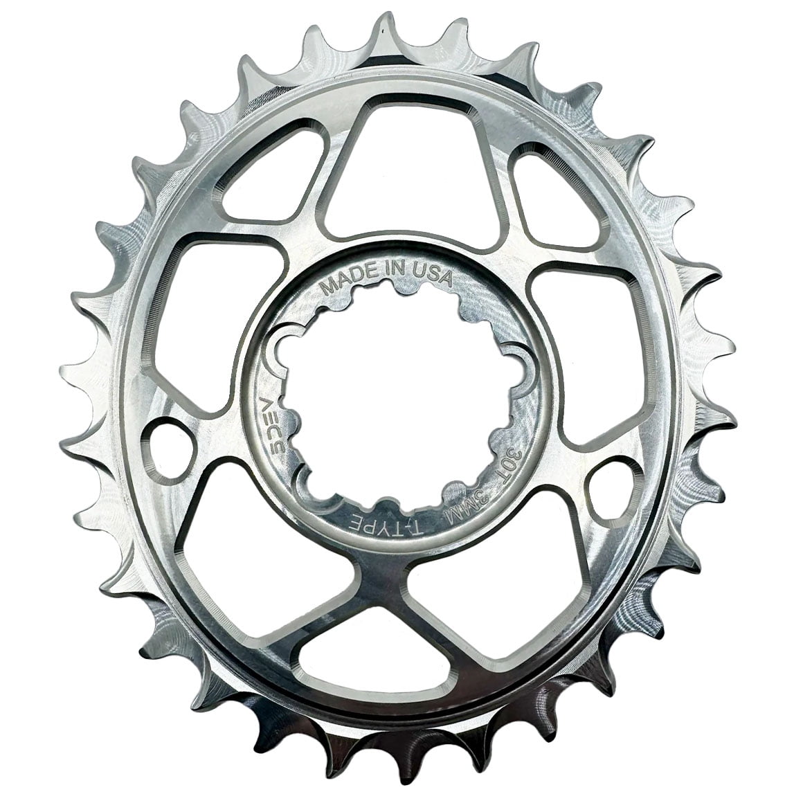 5Dev T-Type Oval 3-Bolt Chainring, 3mm Offset, 30T, Silver - Walmart.com