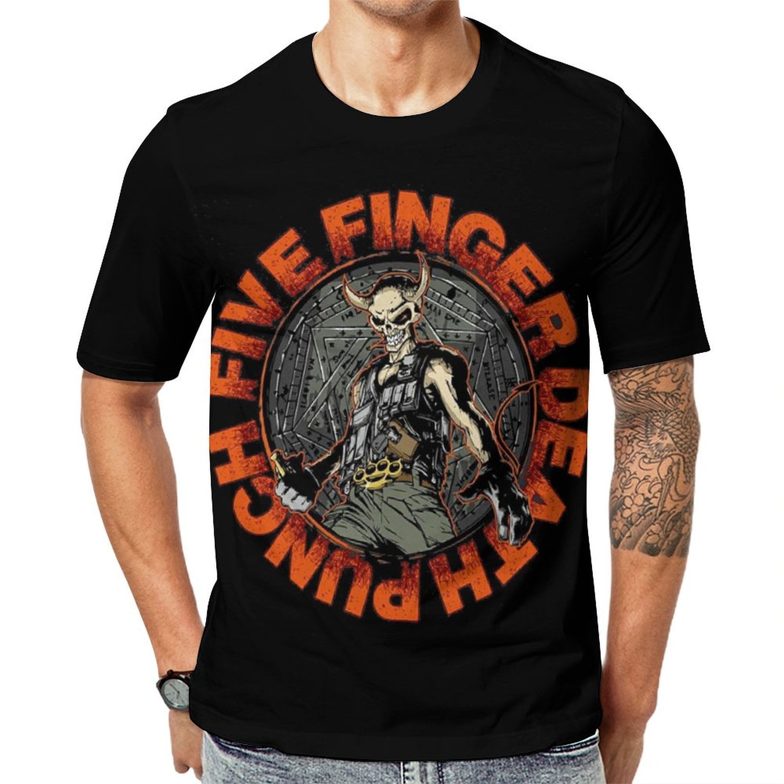5FDP Five-FFDP-Finger-Death Punch Fashion Men's T-shirts Short Sleeve ...