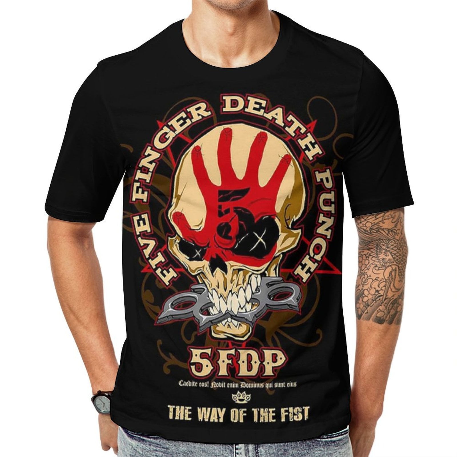 5FDP Five-FFDP-Finger-Death Punch Fashion Men's T-shirts Short Sleeve ...