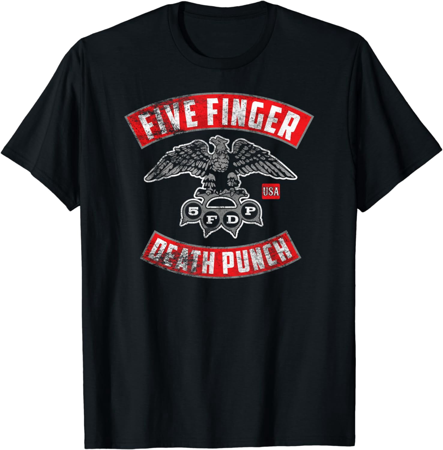 5FDP - Rocker Crest Distressed T-Shirt - Walmart.com