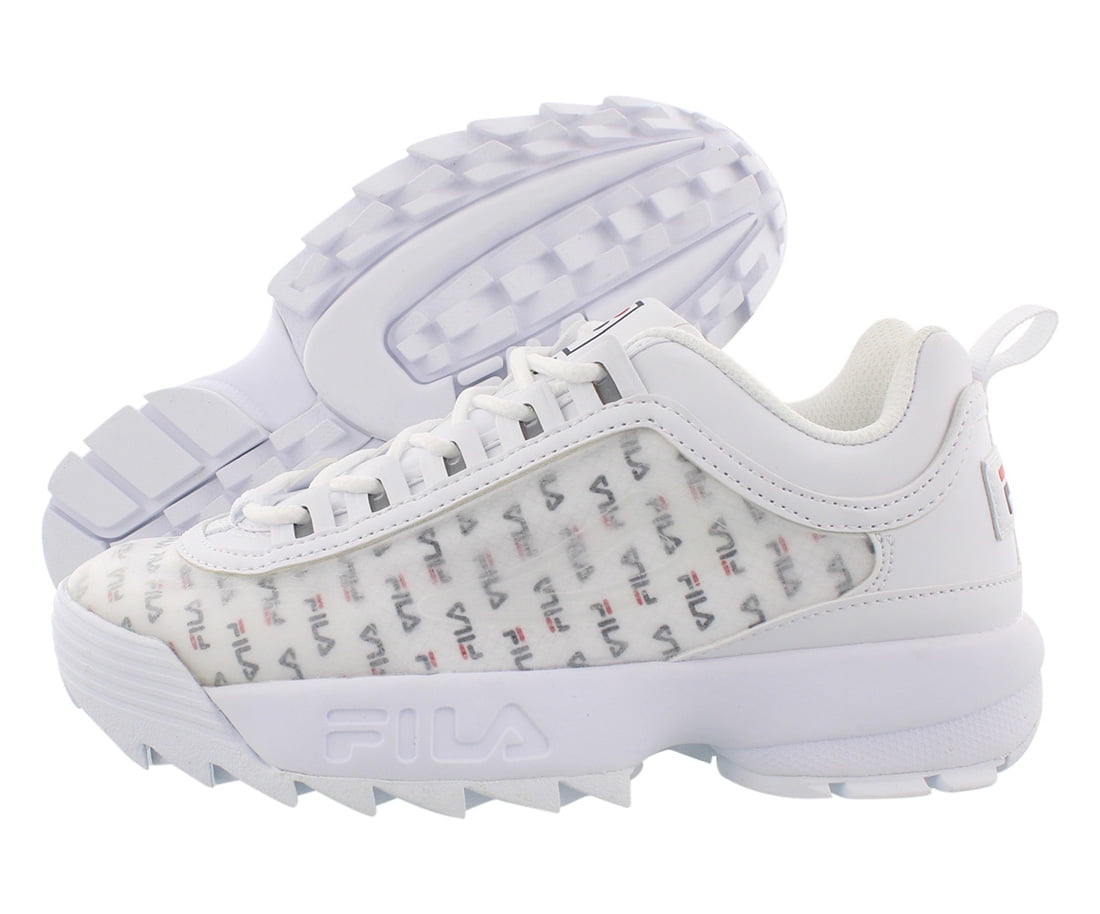 [5FM00698-125] Womens Fila Disruptor II Clear Logos - Walmart.com