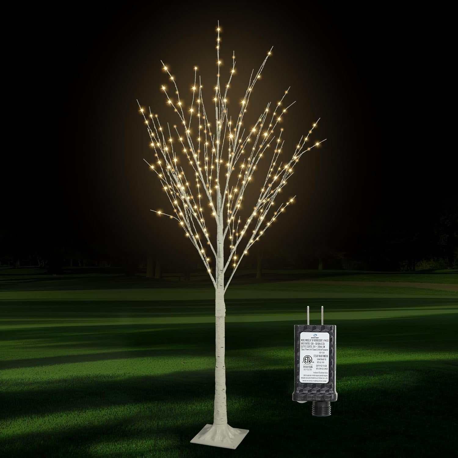 5FT 400 LED Lighted Birch Tree Including Twinkle Lights, LED Birch Tree ...