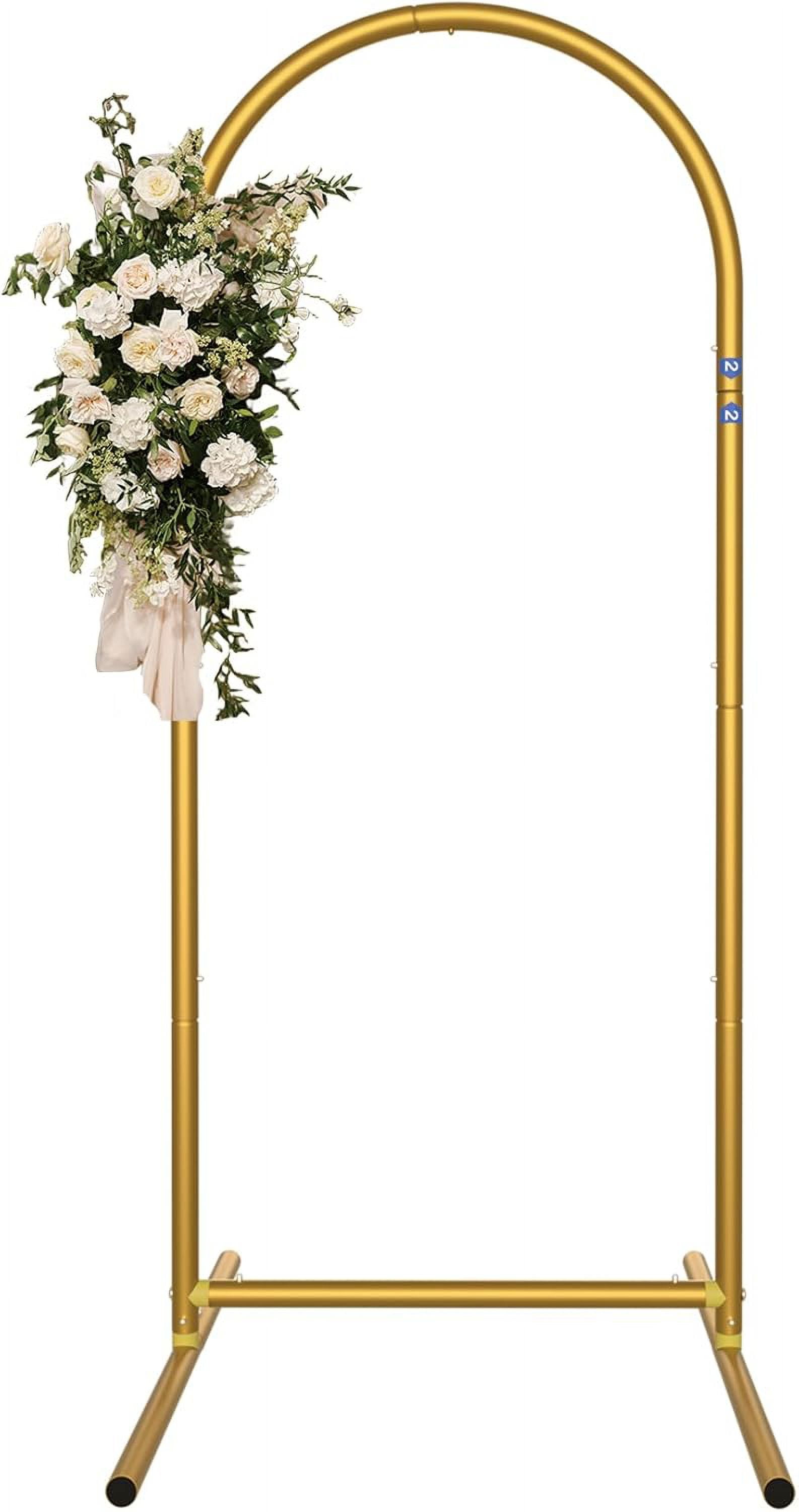 5FT Aluminum Alloy Arch Backdrop Stand Balloon Arch Frame Kit for ...