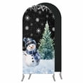5FT Arch Backdrop Covers, Black Snowman Christmas Wedding Arch Cover ...