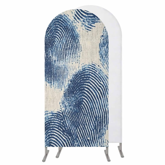 5FT Arch Backdrop Covers, Blue Striped Wedding Arch Cover Stretchy ...