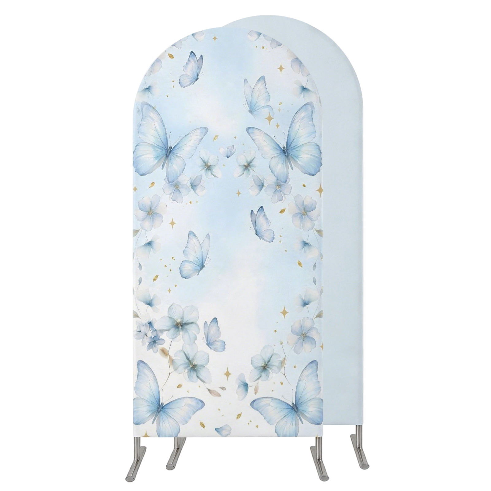 5FT Arch Backdrop Covers, Butterflies Wedding Arch Cover Stretchy, Blue ...