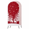 5FT Arch Backdrop Covers, Christmas Red Wedding Arch Cover Stretchy ...