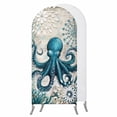 5FT Arch Backdrop Covers, Coastal Octopus Wedding Arch Cover Stretchy ...