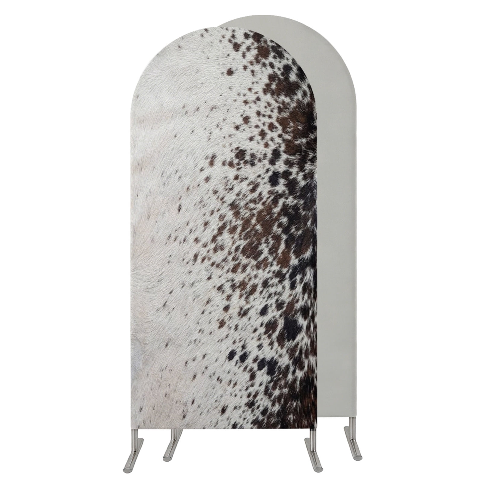 5FT Arch Backdrop Covers, Cow Fur Print Wedding Arch Cover Stretchy ...
