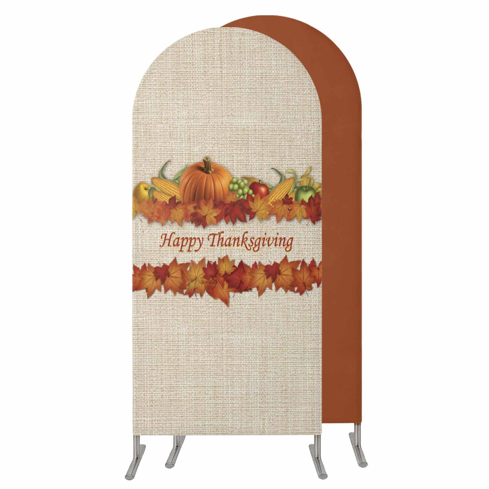 5FT Arch Backdrop Covers, Fall Pumpkins Wedding Arch Cover Stretchy ...