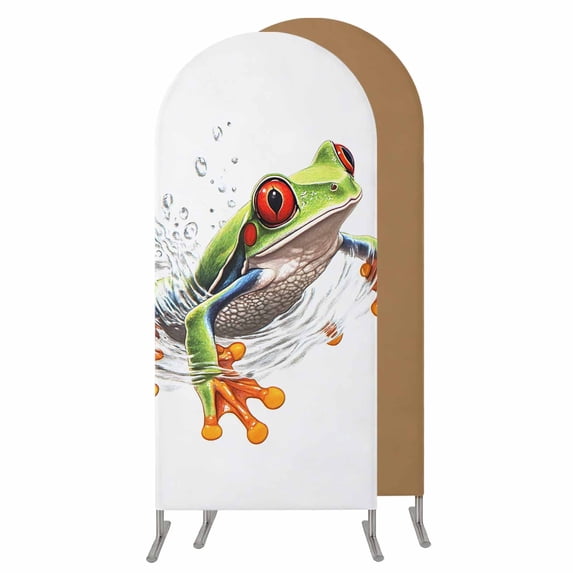 5FT Arch Backdrop Covers, Green Funny Frog Wedding Arch Cover Stretchy ...