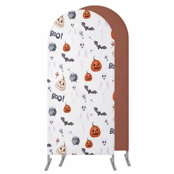 5FT Arch Backdrop Covers, Halloween Wedding Arch Cover Stretchy, Bat ...