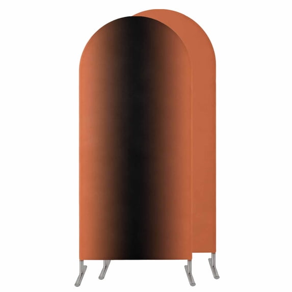 5FT Arch Backdrop Covers, Orange Black Ombre Wedding Arch Cover ...