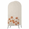 5FT Arch Backdrop Covers, Orange Spring Floral Wedding Arch Cover ...