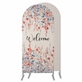 5FT Arch Backdrop Covers, Red Blue Spring Floral Wedding Arch Cover ...