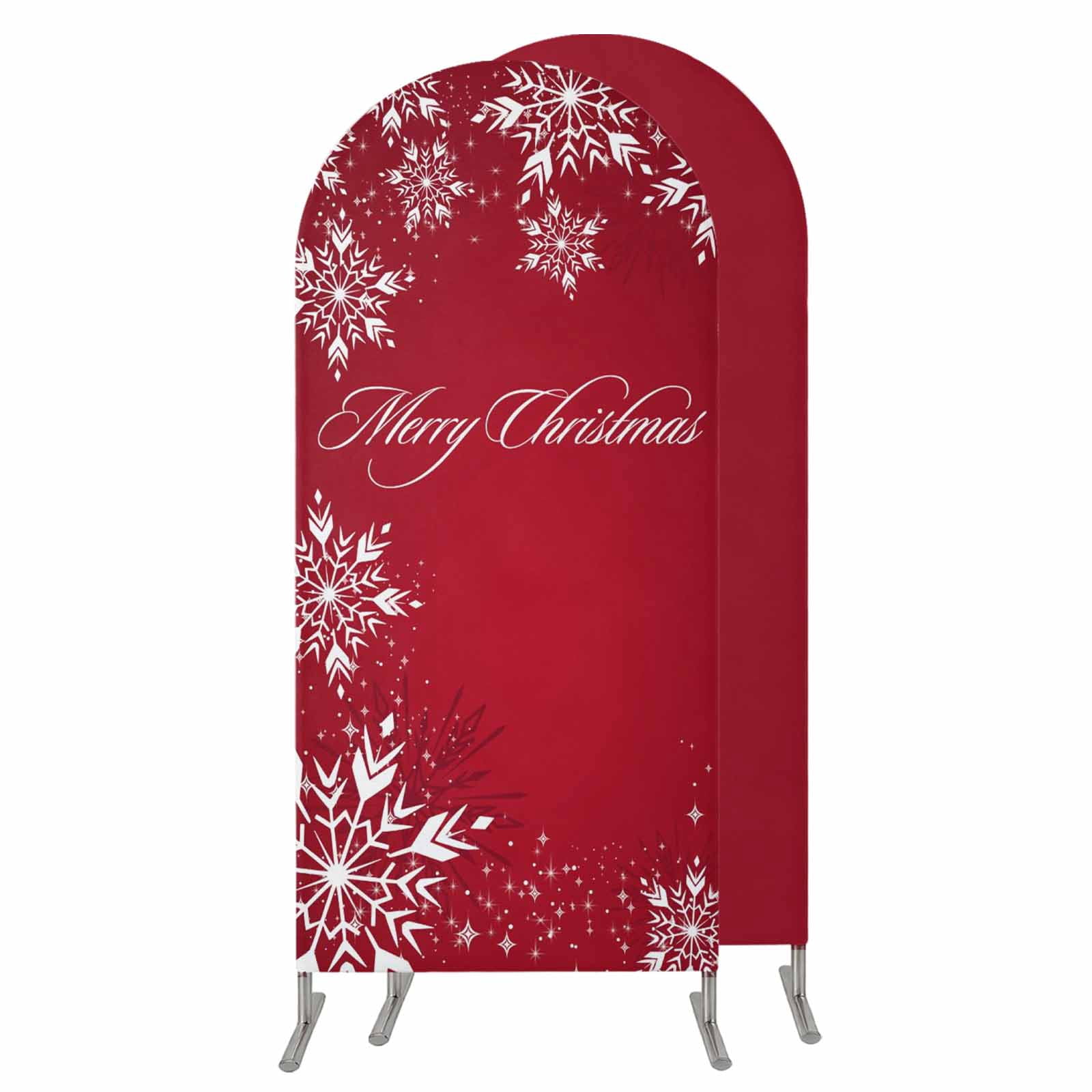 5FT Arch Backdrop Covers, Red Christmas Wedding Arch Cover Stretchy ...