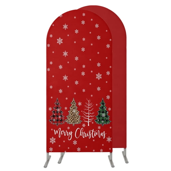 5FT Arch Backdrop Covers, Red Christmas Wedding Arch Cover Stretchy ...