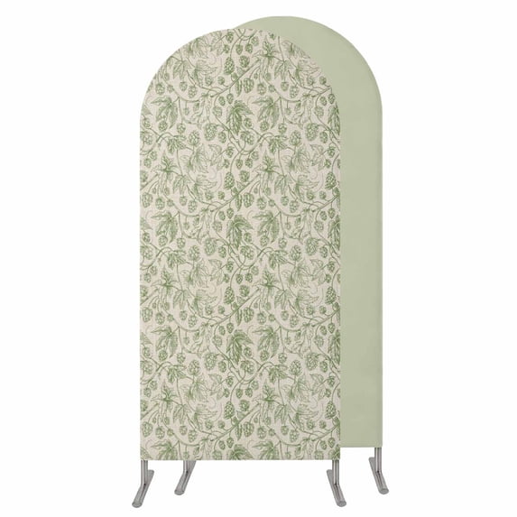5FT Arch Backdrop Covers, Sage Green Flowers Wedding Arch Cover ...
