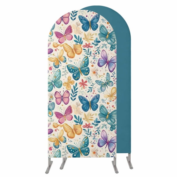 5FT Arch Backdrop Covers, Spring Butterflies Wedding Arch Cover ...