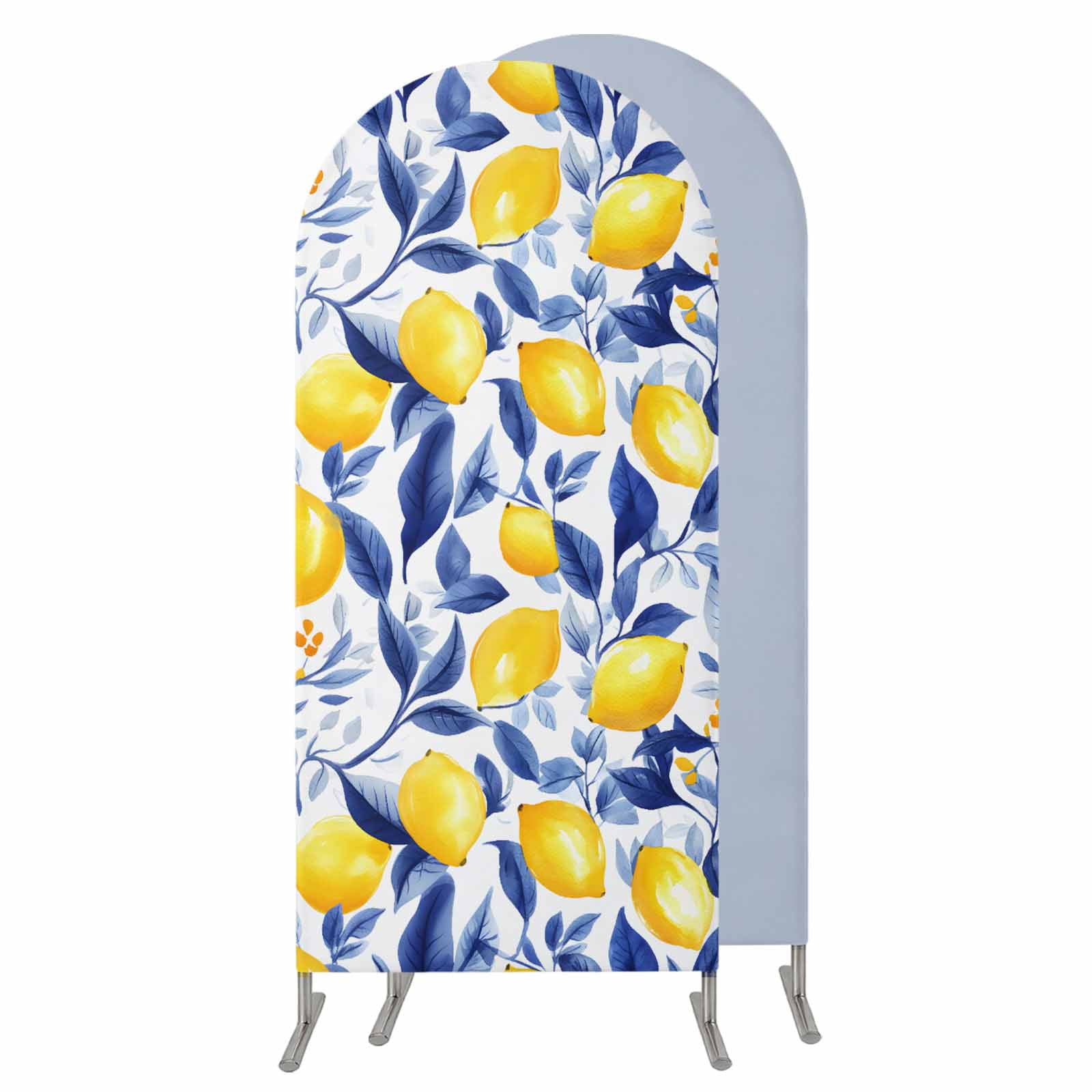 5FT Arch Backdrop Covers, Summer Lemon Wedding Arch Cover Stretchy ...