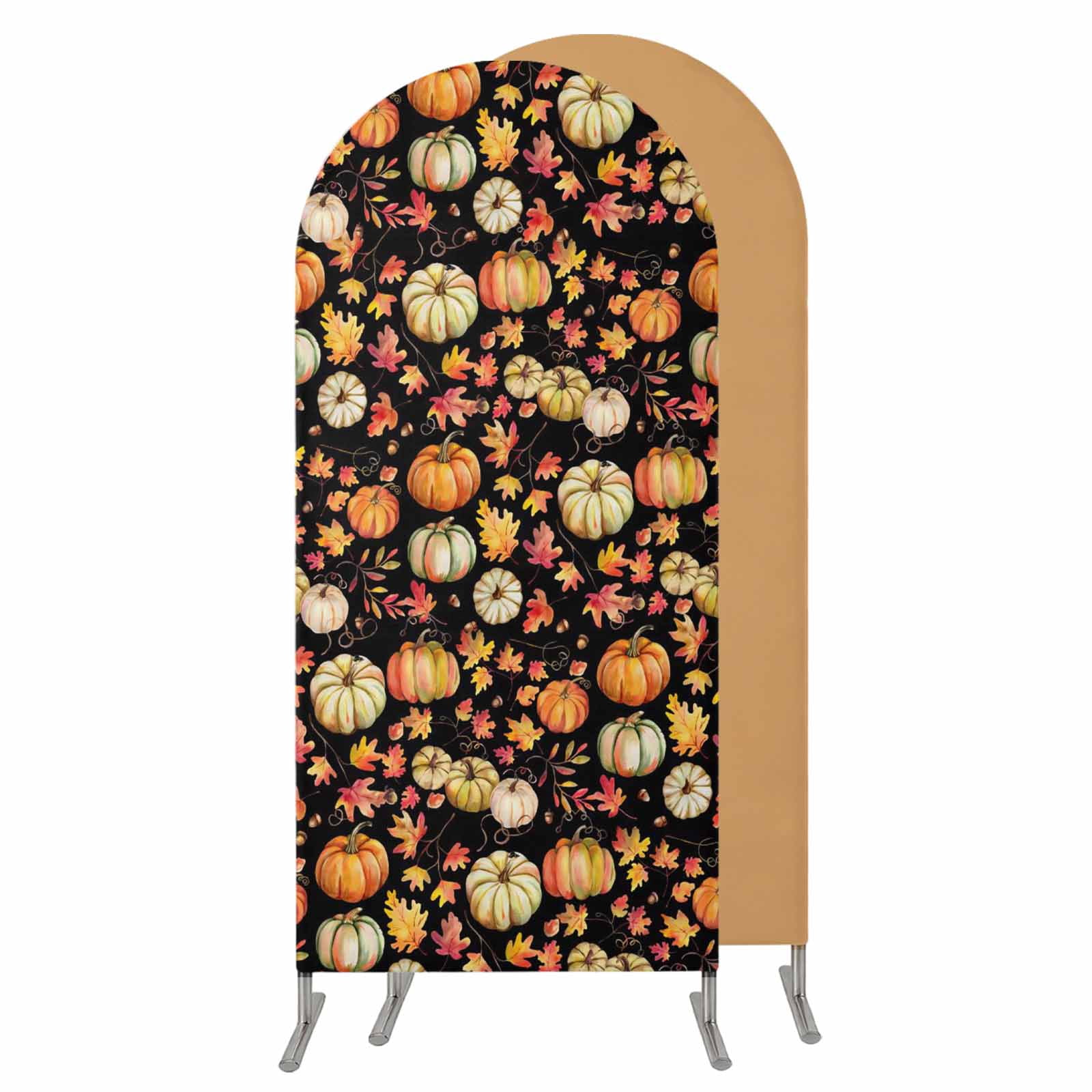 5FT Arch Backdrop Covers, Thanksgiving Pumpkins Wedding Arch Cover ...